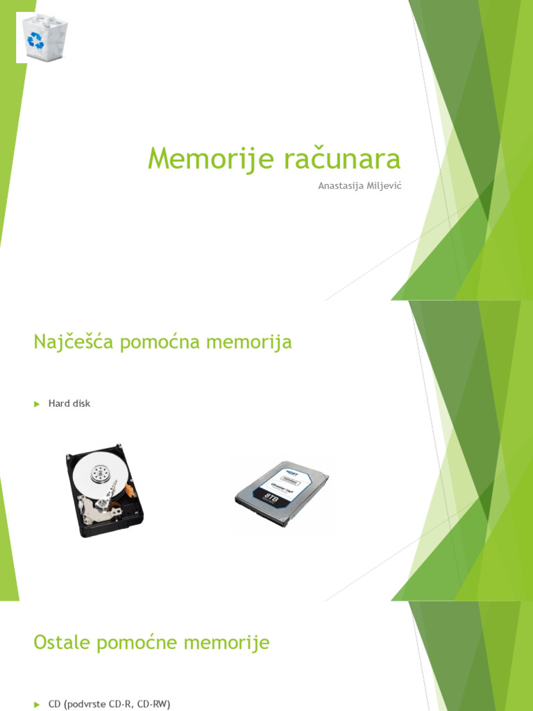 Memorije Računara Anastasija Miljević | PDF