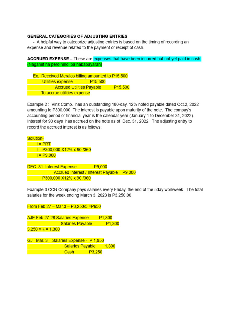 Adjusting Entry | PDF