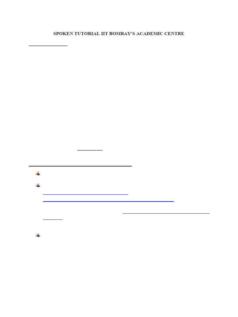 Spoken Tutorial Student Guidelines - EL | PDF