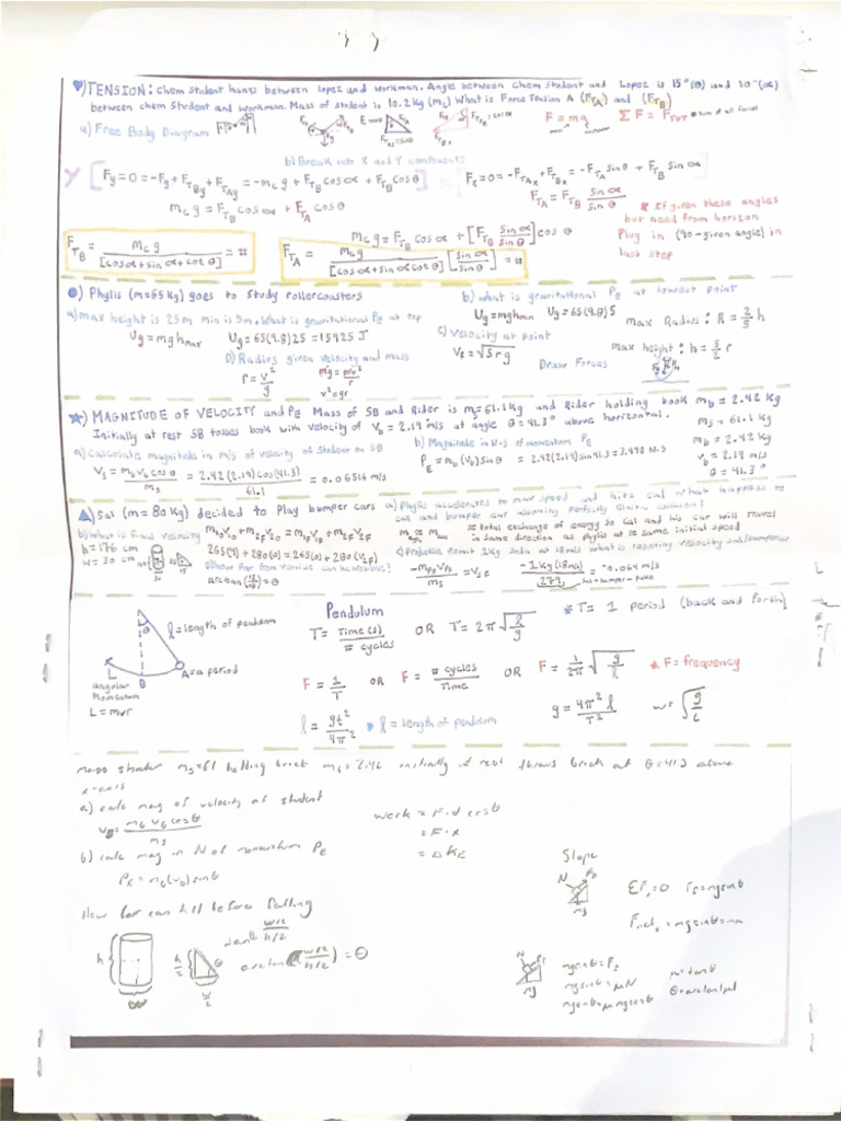 Physics 1 examples | PDF