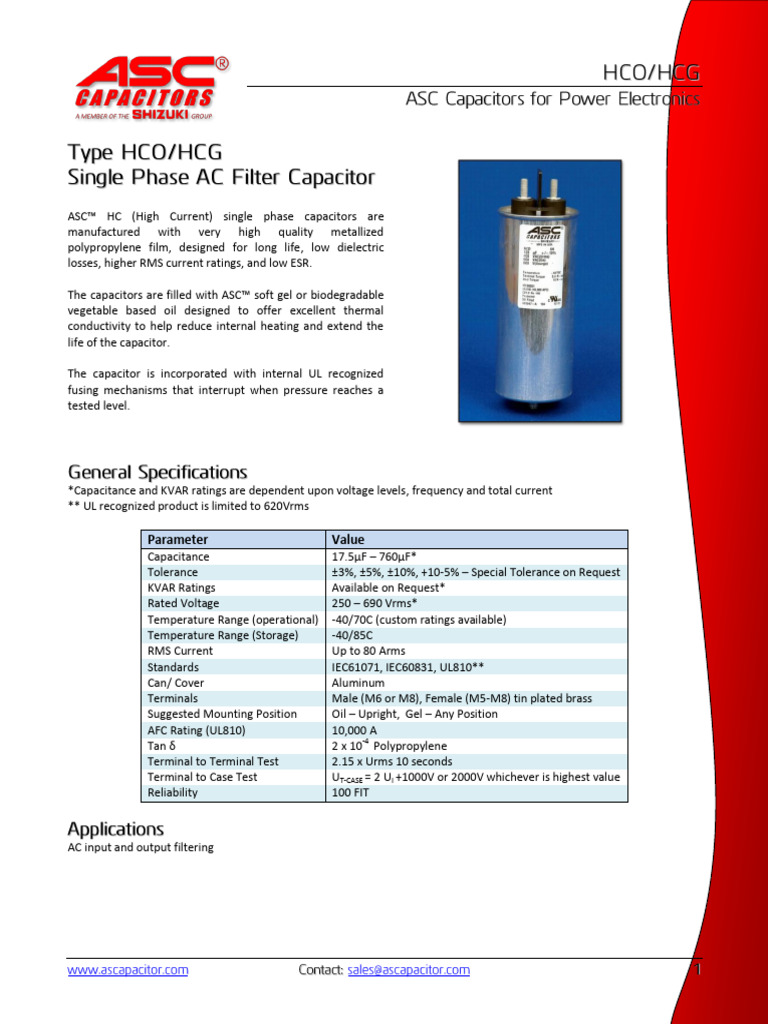 HCO-HCG Data Sheet | PDF