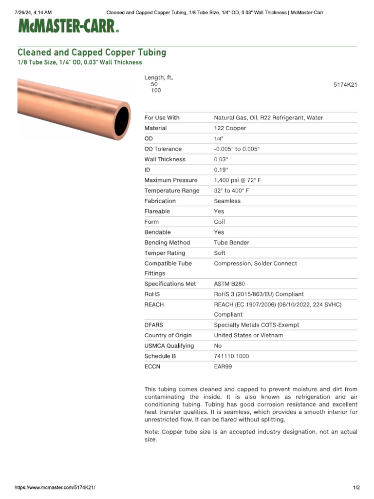 Small Tubing | PDF