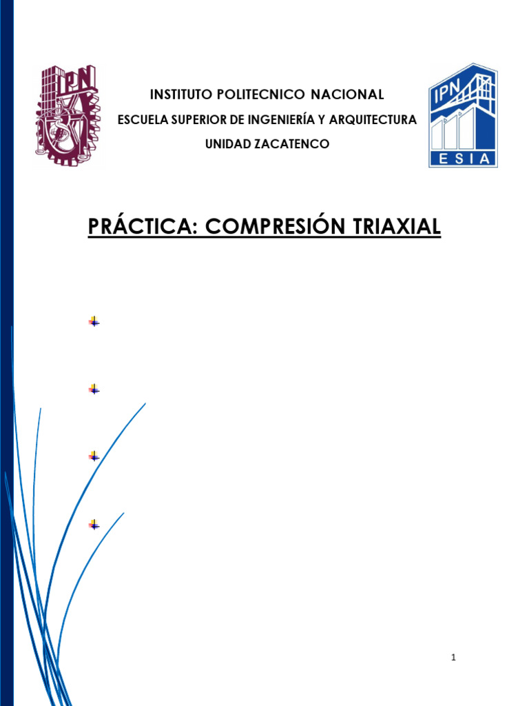 Práctica Compresión Triaxial | PDF | Presión | Deformación (ingeniería)
