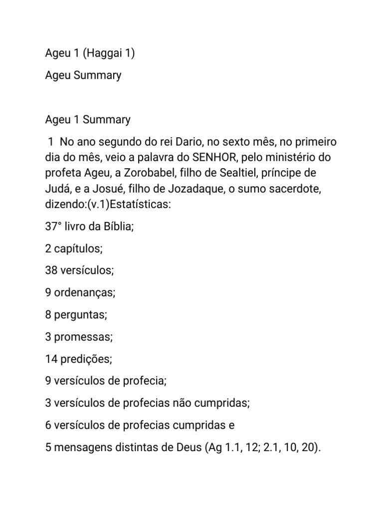 Ageu 1 | PDF