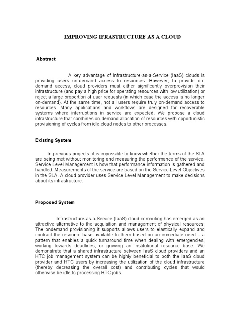 Improving Utilization of Infrastructure Clouds | PDF | Cloud Computing ...