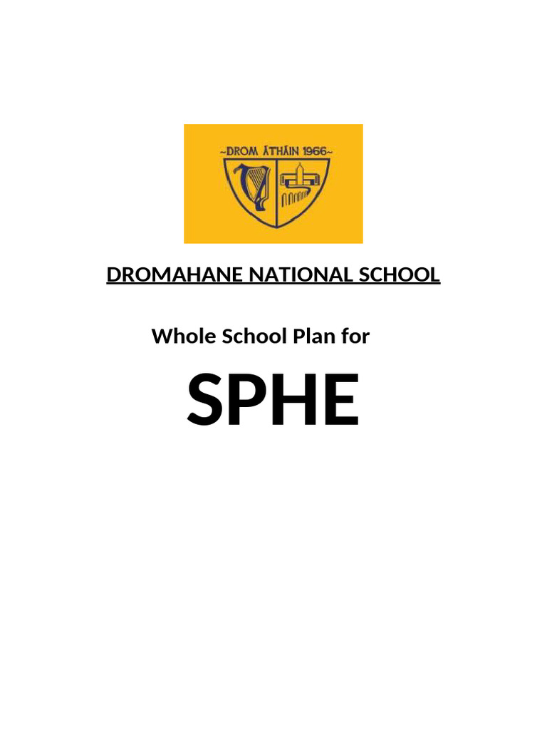SPHE Plan and Policy 2019 | PDF
