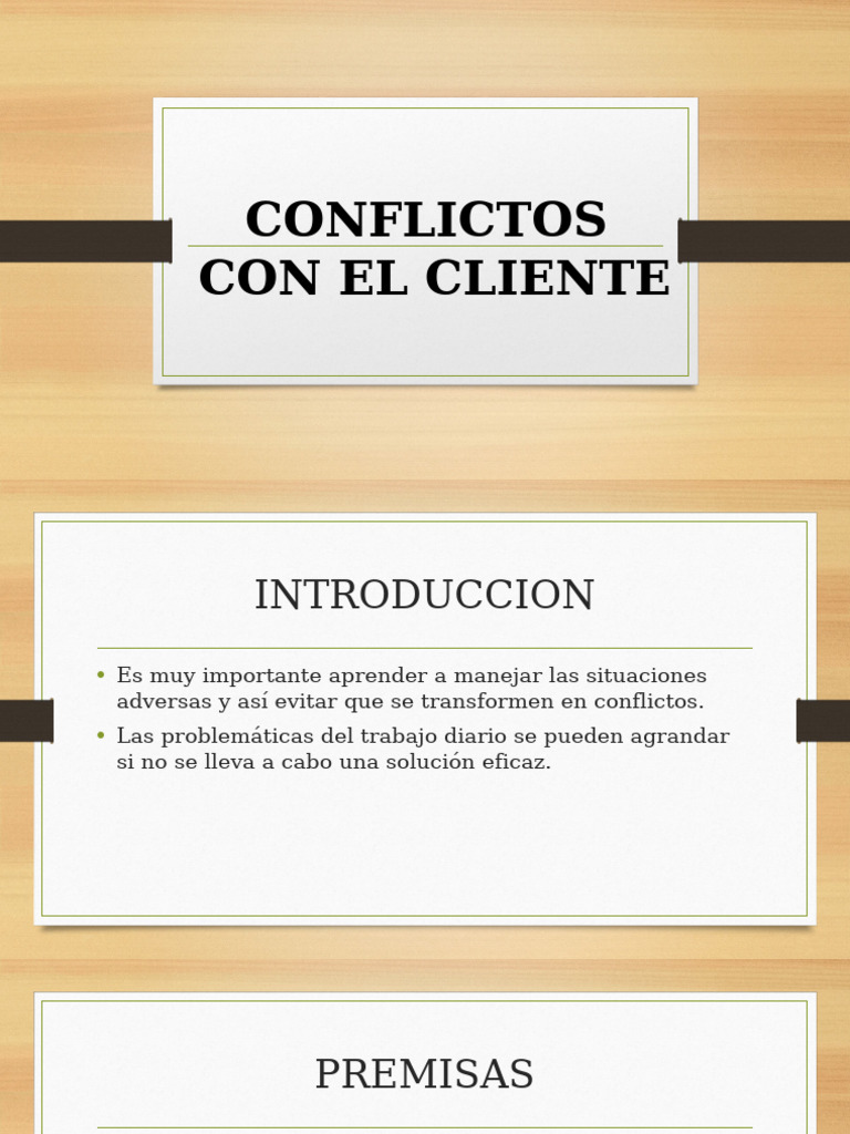 Tipos de Clientes en Situacion de Conflictos | PDF