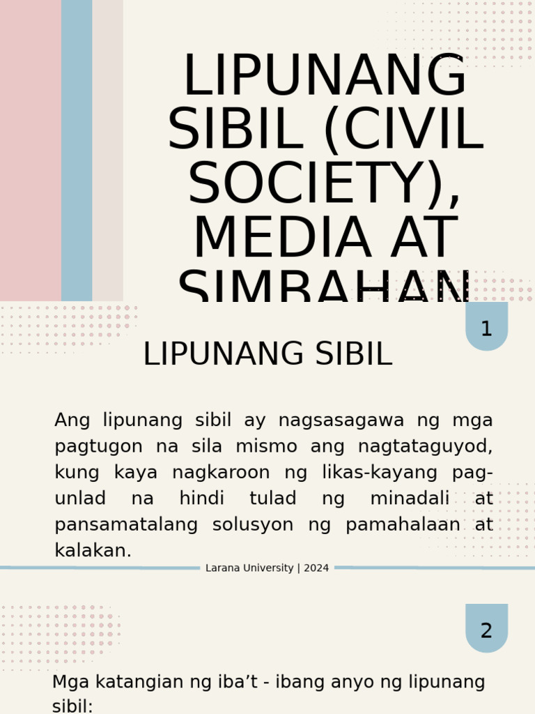 Lipunang Sibil (Civil Society | PDF