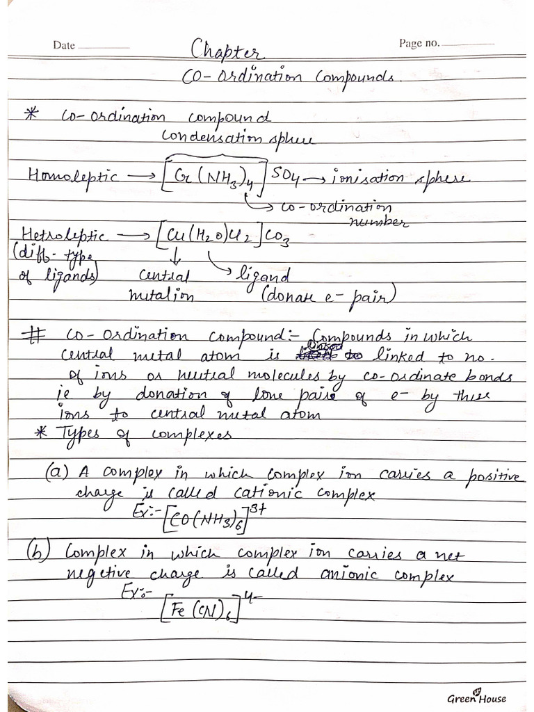 Coordination Compounds | PDF