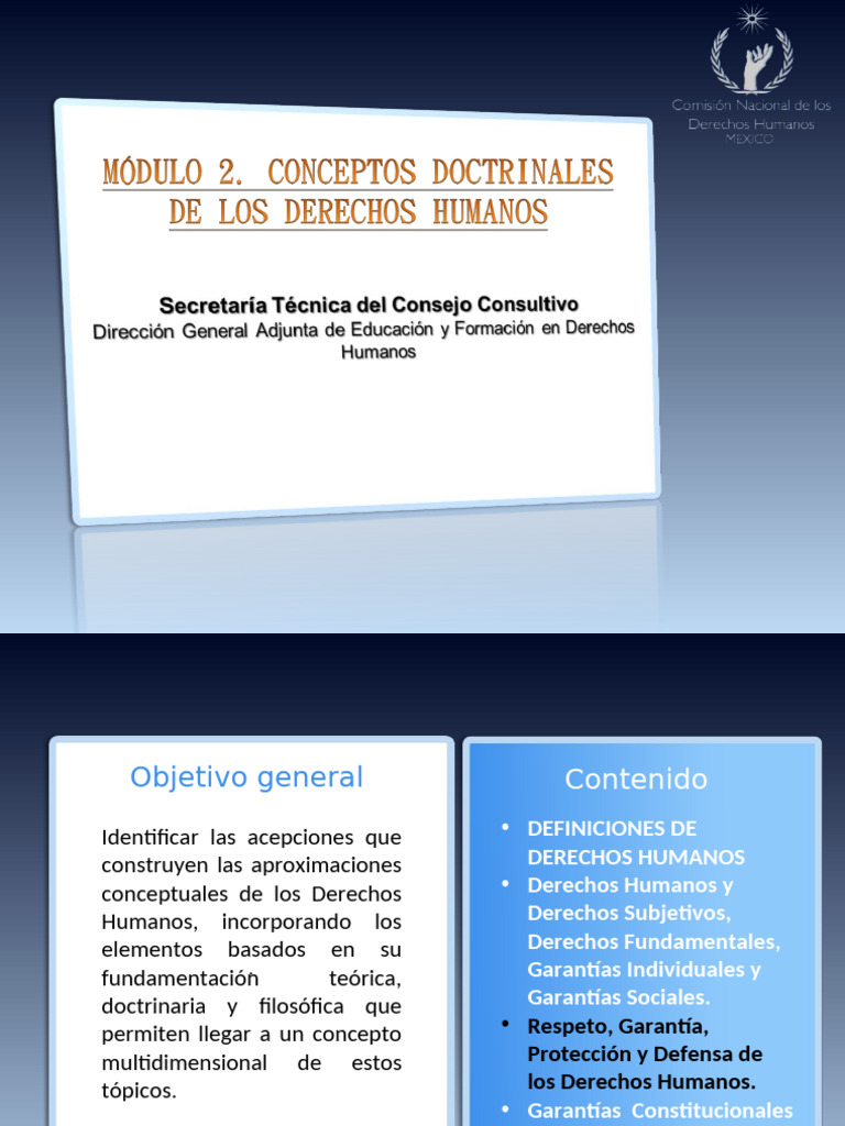 Modulo 2 Conceptos Doctrinales de Los Derechos Humanos | PDF