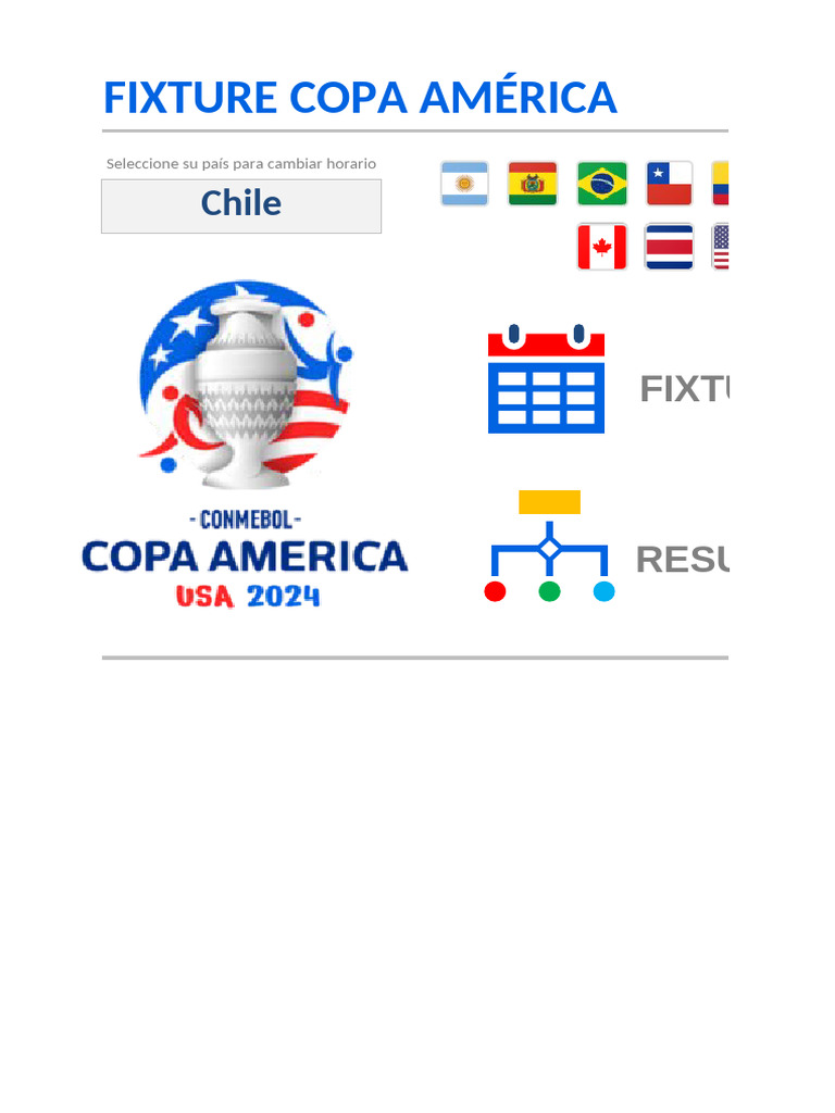 Fixture Copa America | PDF