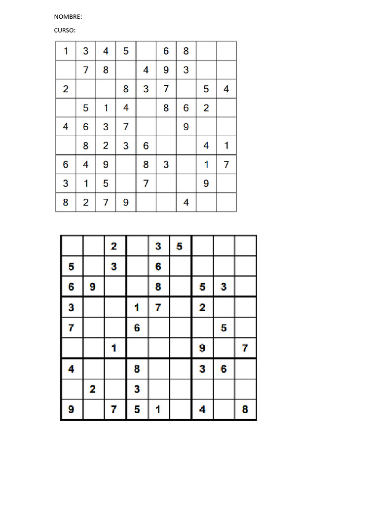 Sudoku | PDF