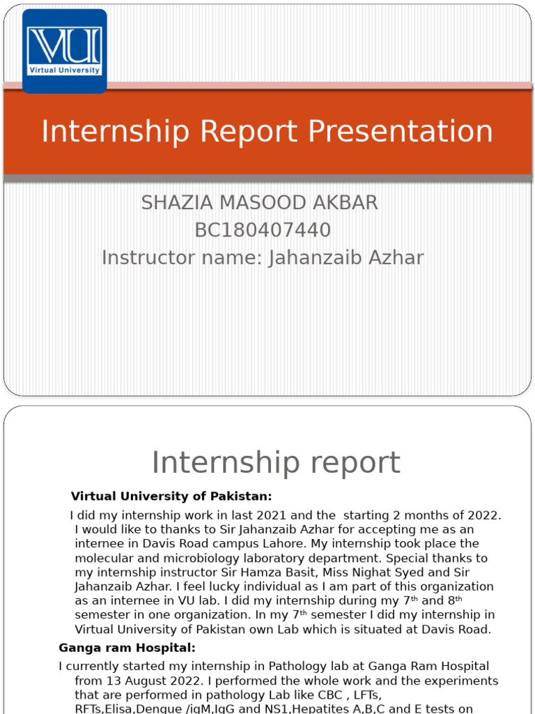 Internship Report Presentation | PDF