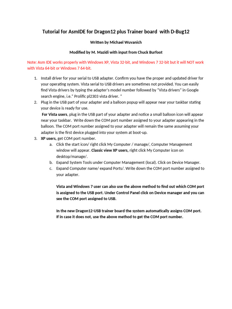 AsmIDE Tuorial | PDF