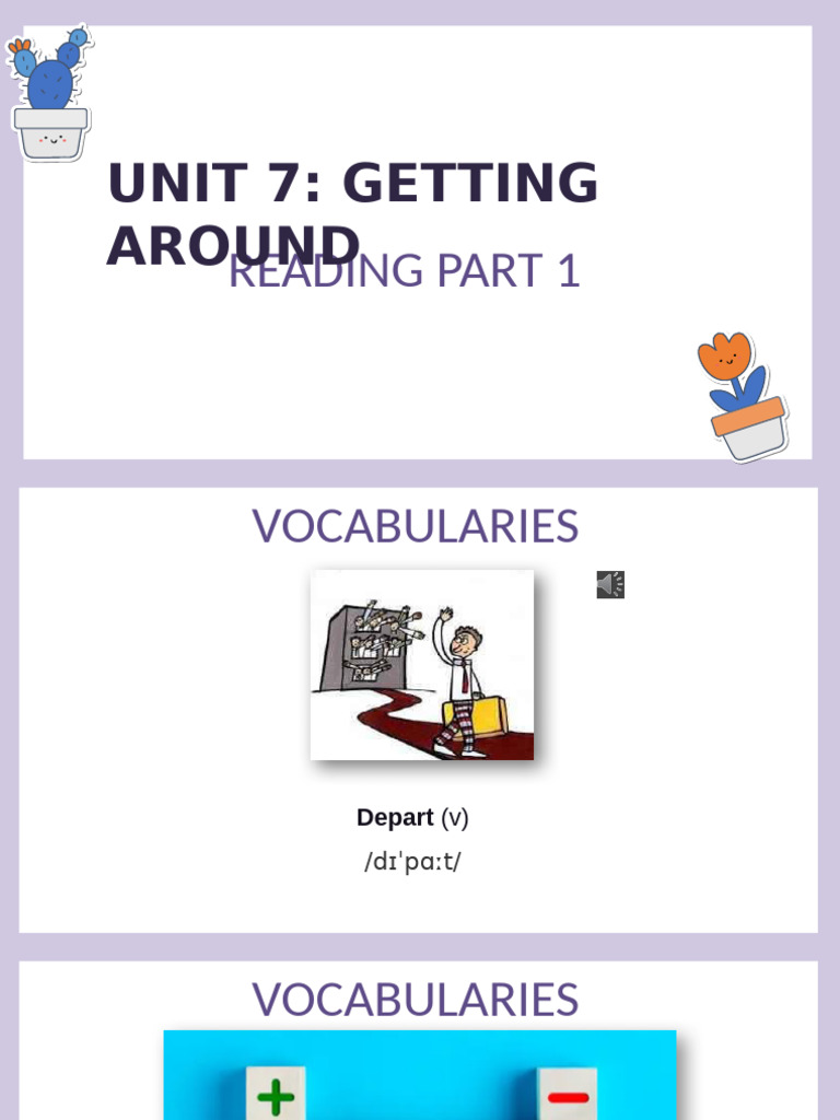 Unit 7 (Getting Around) | PDF