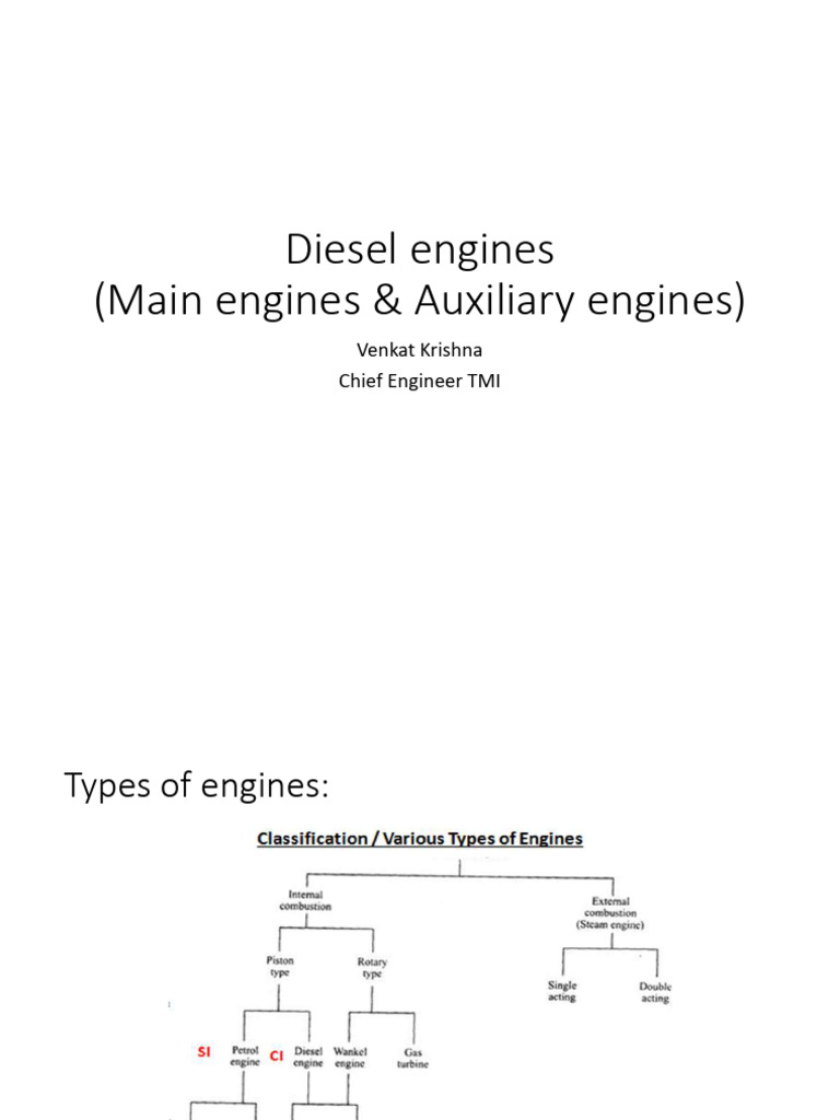 Main and Auxiliary Engines | PDF