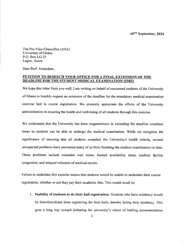 Medical Exam Extension | PDF