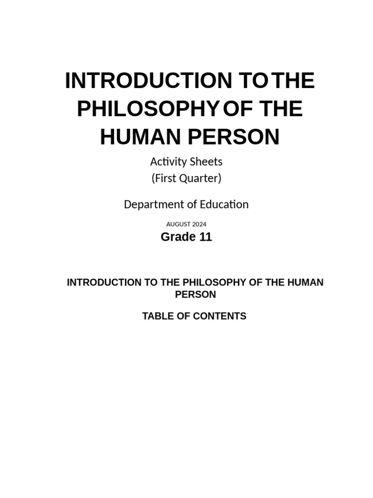 11-Intro - To Philo ACTIVITIES | PDF