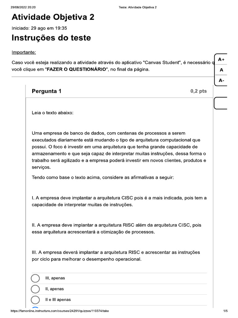 Atividade SO 02 1ponto | PDF