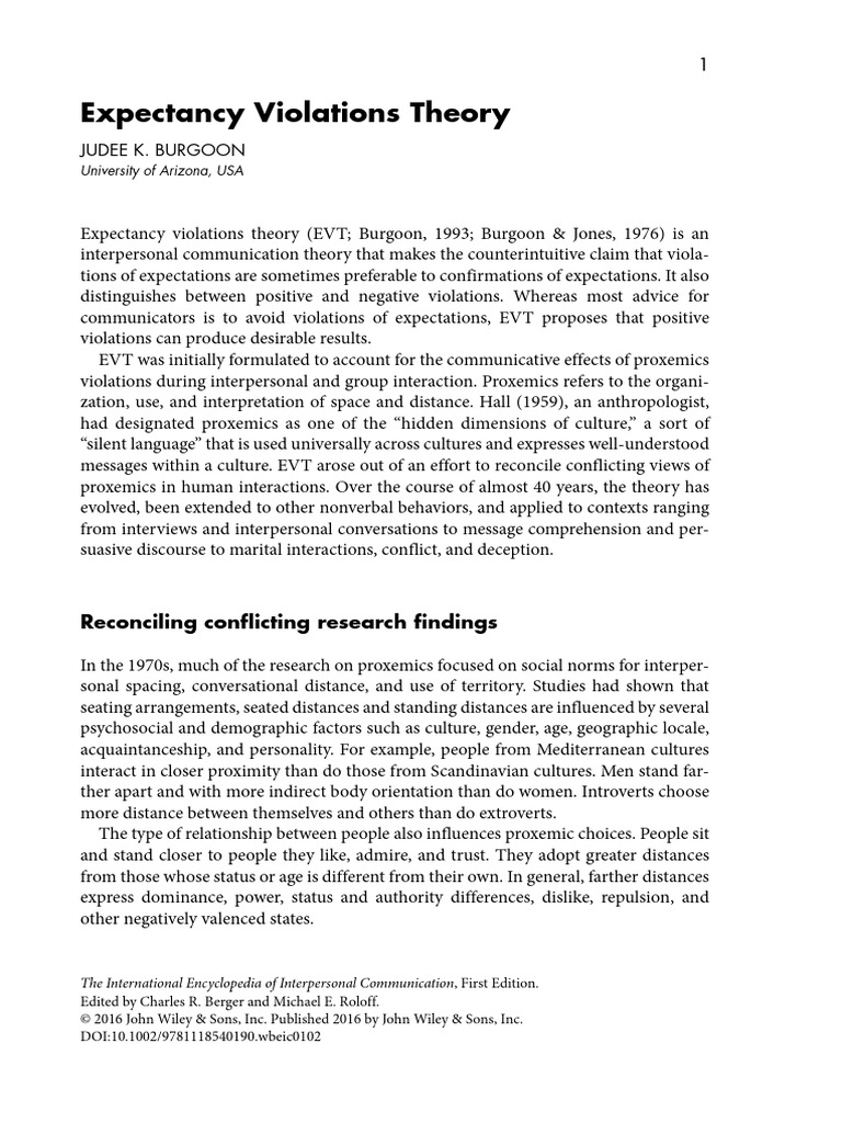 The International Encyclopedia of Interpersonal Communication - 2015 - Burgoon - Expectancy ...