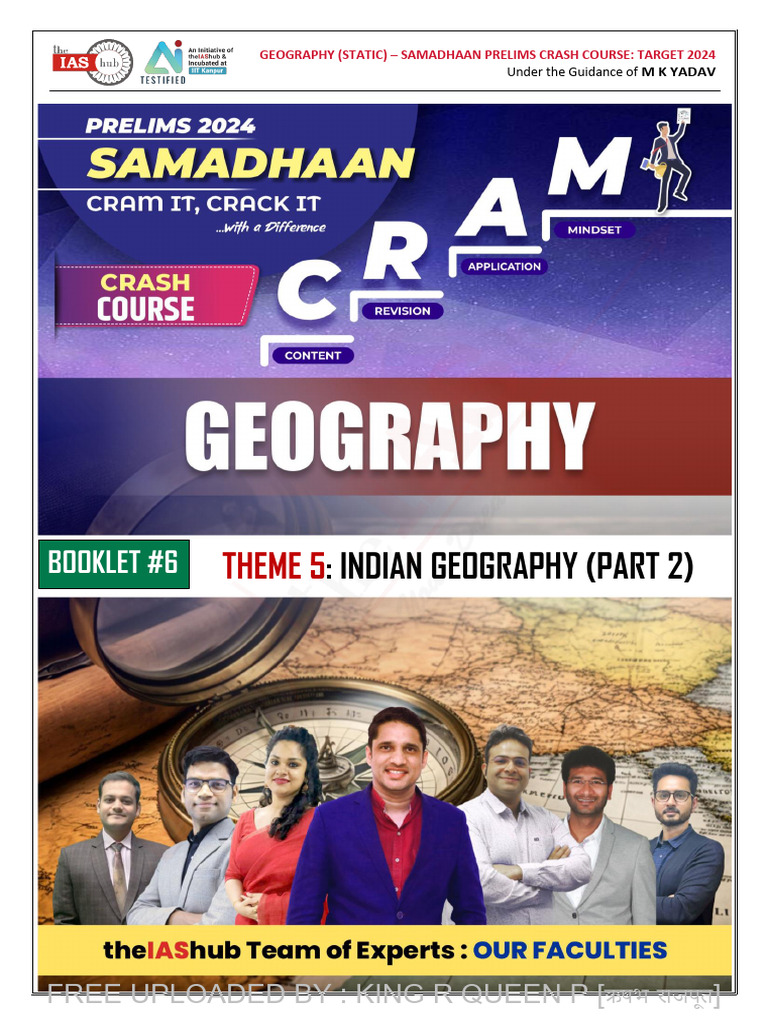 Geography Booklet-6 SAMADHAAN PRELIMS KING R QUEEN P | PDF