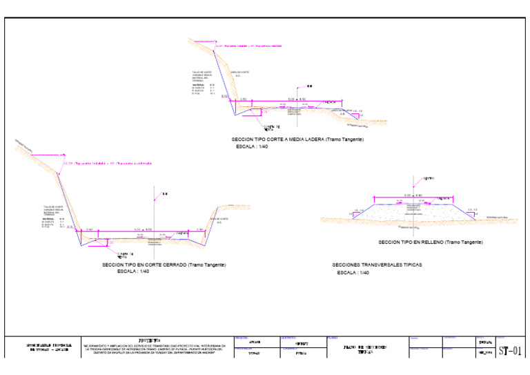 SECCION TIPICA Carreteras Trochas | PDF