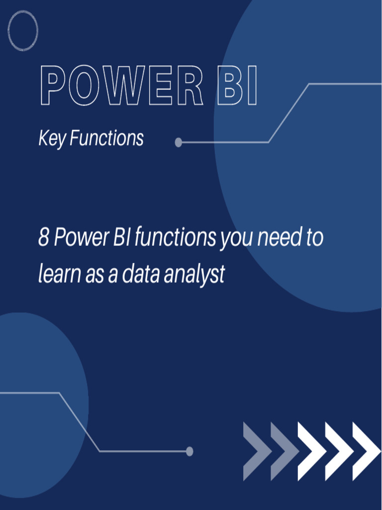 8 Power BI Functions You Need To Learn As A Data Analyst | PDF