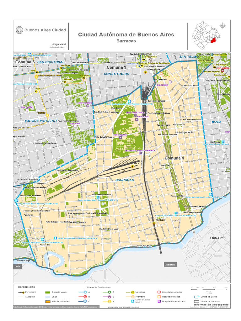 MAPA CIUDAD DE BUENOS AIRES - BARRIO A3 - Barracas - 0 | PDF