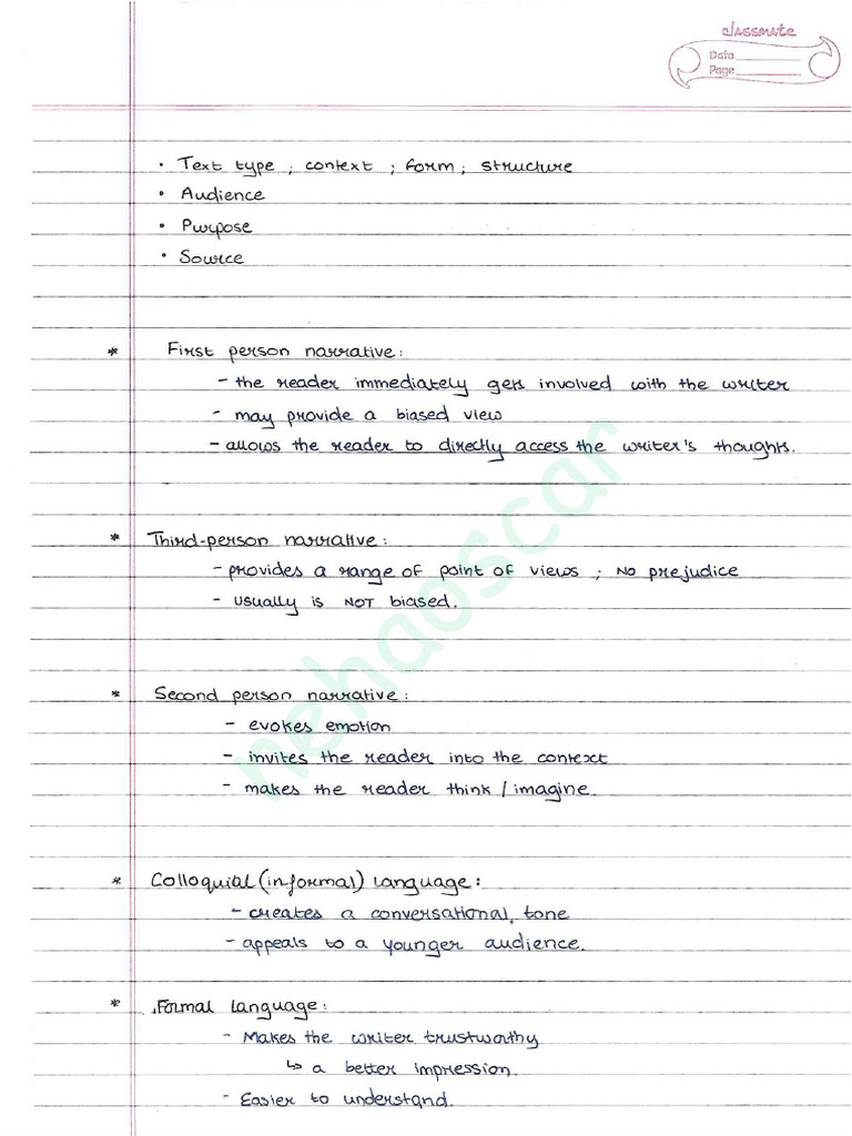 Paper-1-Notes-Lang | PDF