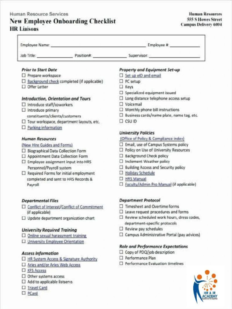 Onboarding Checklist | PDF