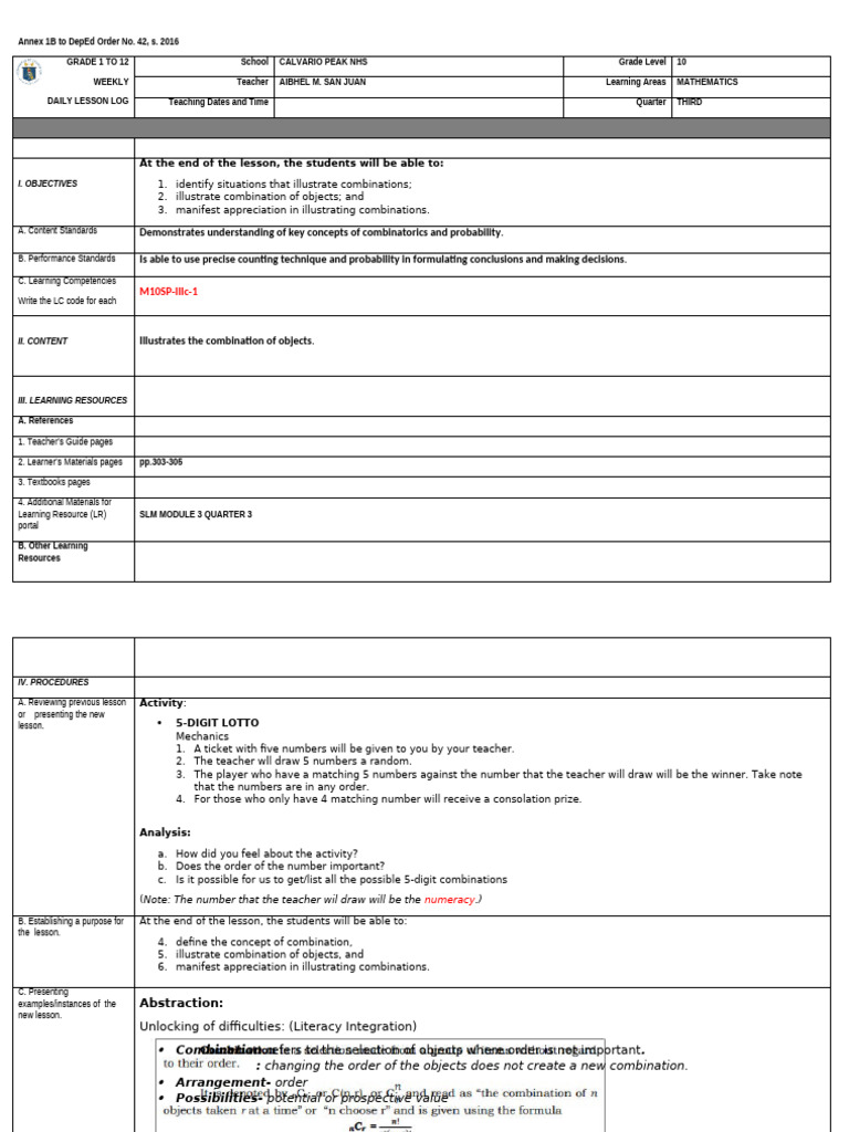 Lesson Plan | PDF | Learning | Teachers