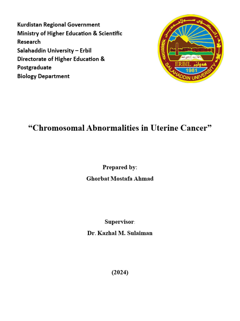 Chromosomal Abnormalities in Uterine Cancer | PDF
