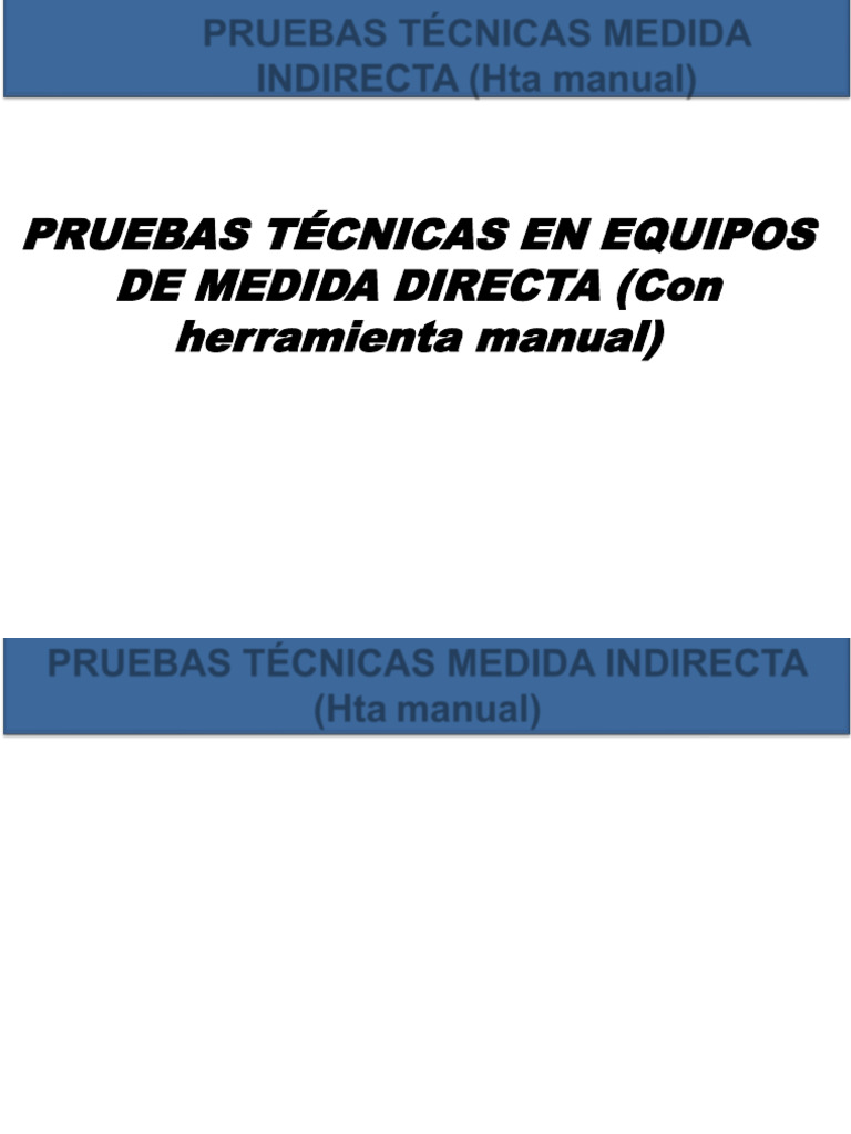 Verificación Medida Indirecta | PDF
