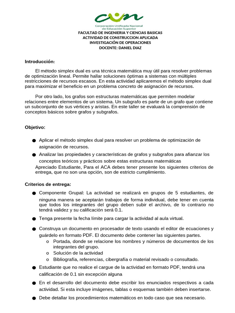 Aca Ii Método Simplex Dual | PDF