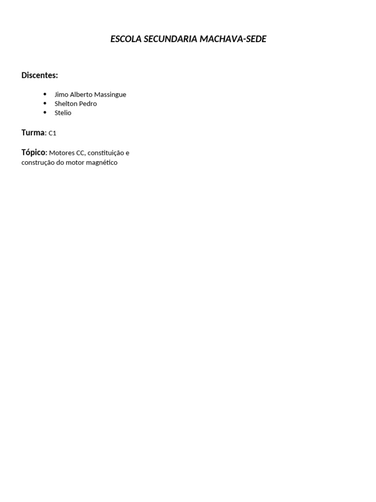 MCC de Ímã Perm | PDF