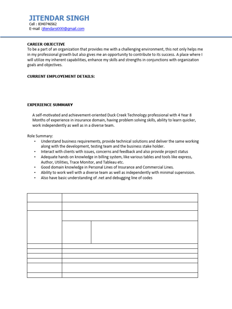 Jitendar Singh Resume | PDF
