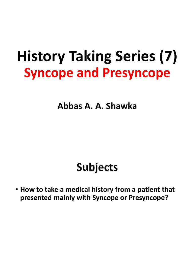 7+syncope+and+presyncope | PDF