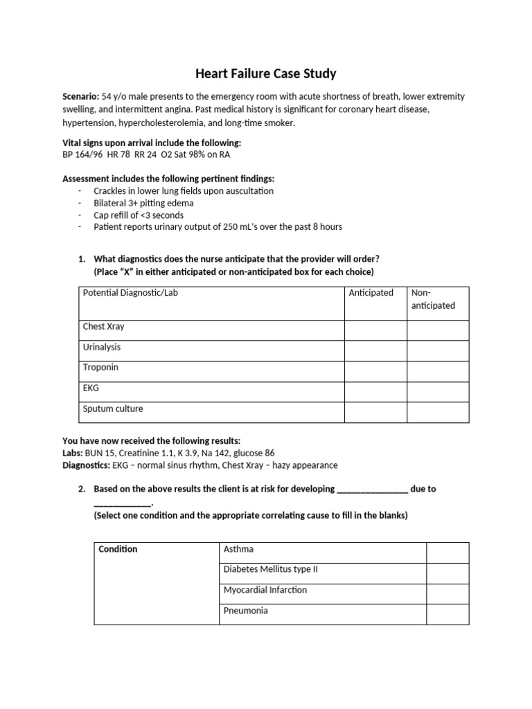 Heart Failure Case Study-1 | PDF