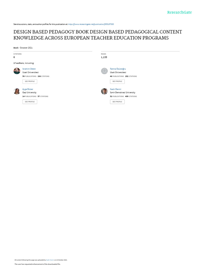 Design Based Pedagogy Book | PDF