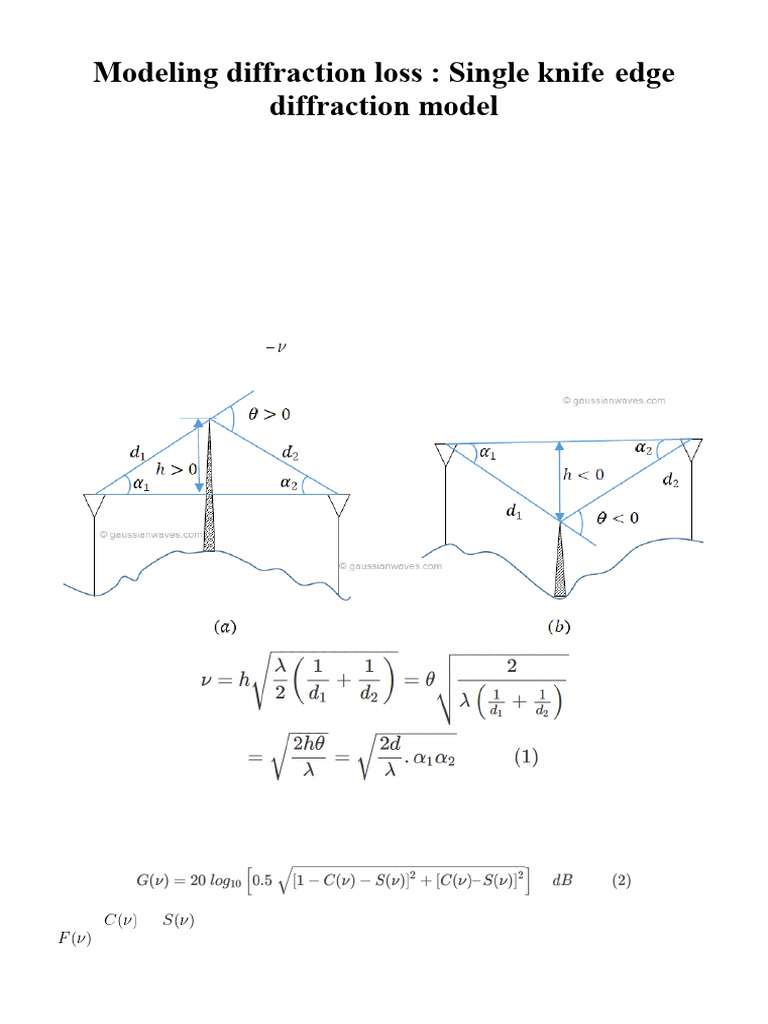 6-Modeling Diffraction Loss | PDF | Teaching Methods & Materials | Science & Mathematics