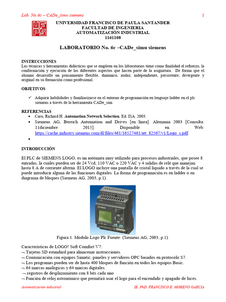 L6c CADe - SIMU Siemens Ladder | PDF