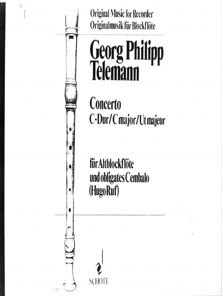 Telemann ConcertoFlöteCemb CDur | PDF