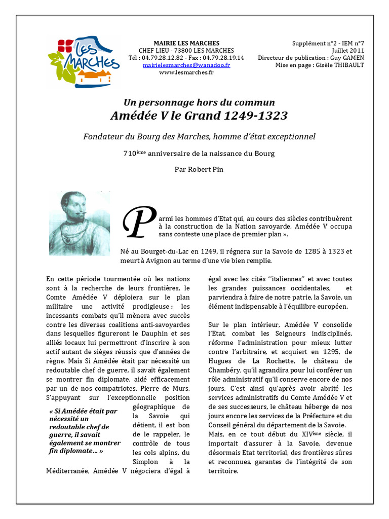 Amédée V Le Grand | PDF