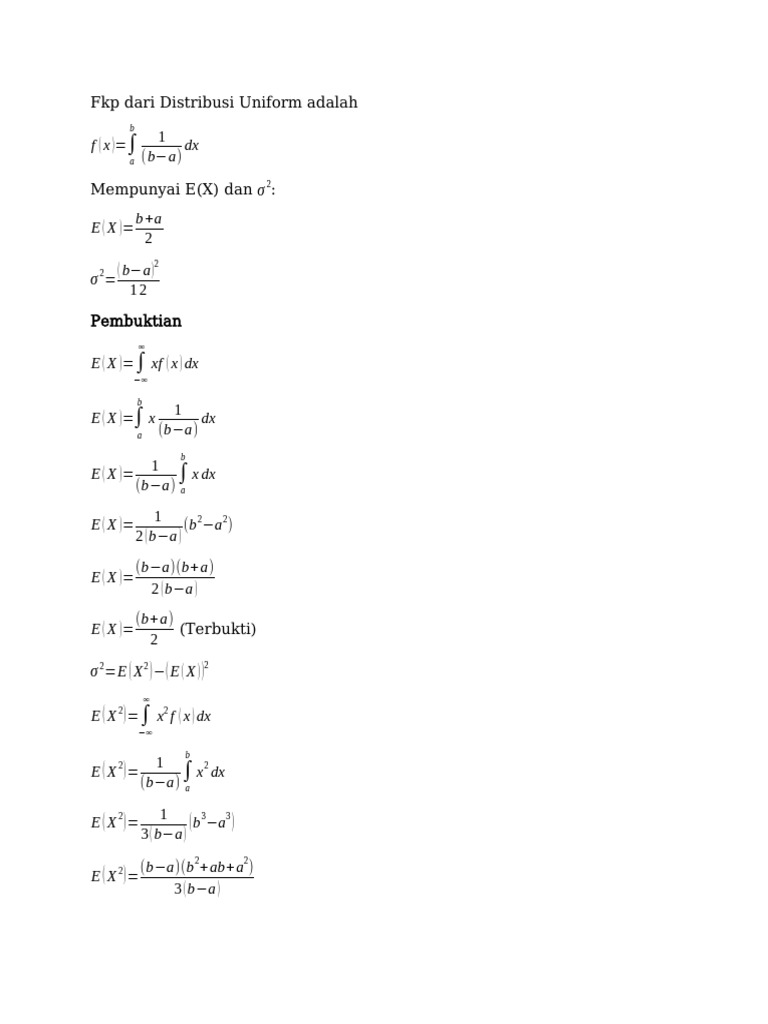 Distribusi Uniform | PDF