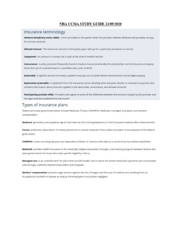 Ccma Practice Guide 202o | PDF