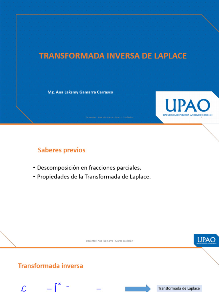 Transformada Inversa de Laplace | PDF