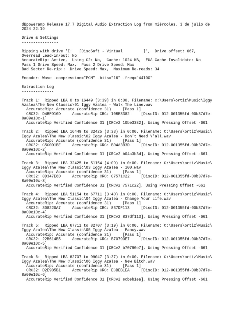 Secure Ripping Log | PDF