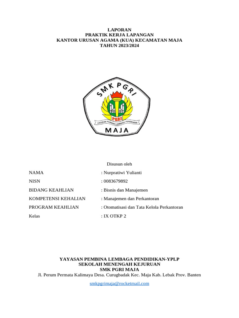 Cover Prakerin | PDF