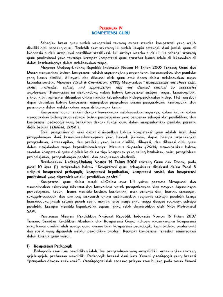 Pertemuan IV | PDF