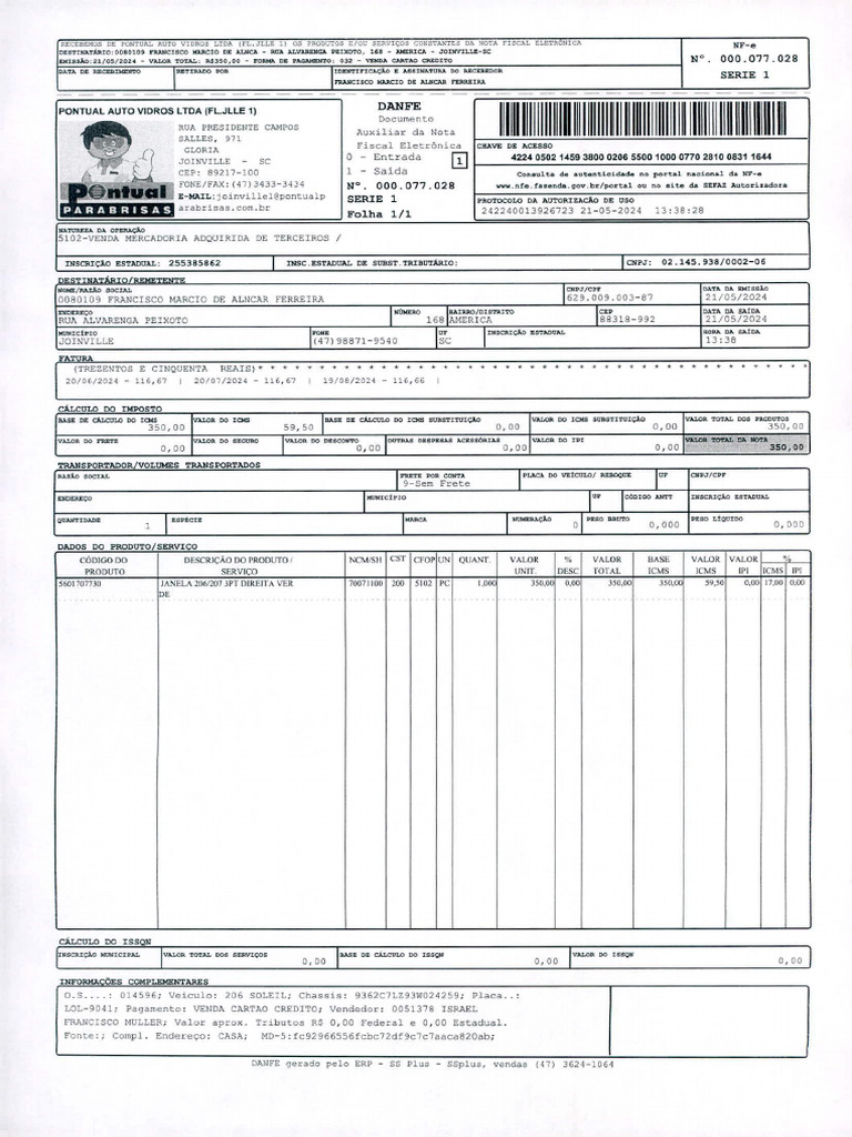21 - Nota Fiscal 5 | PDF